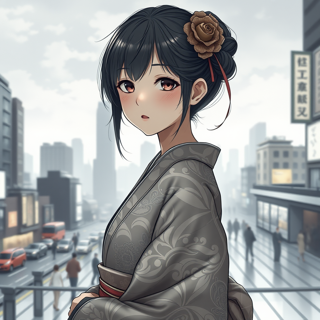 monochromatic realistic anime AI Images | BasedLabs