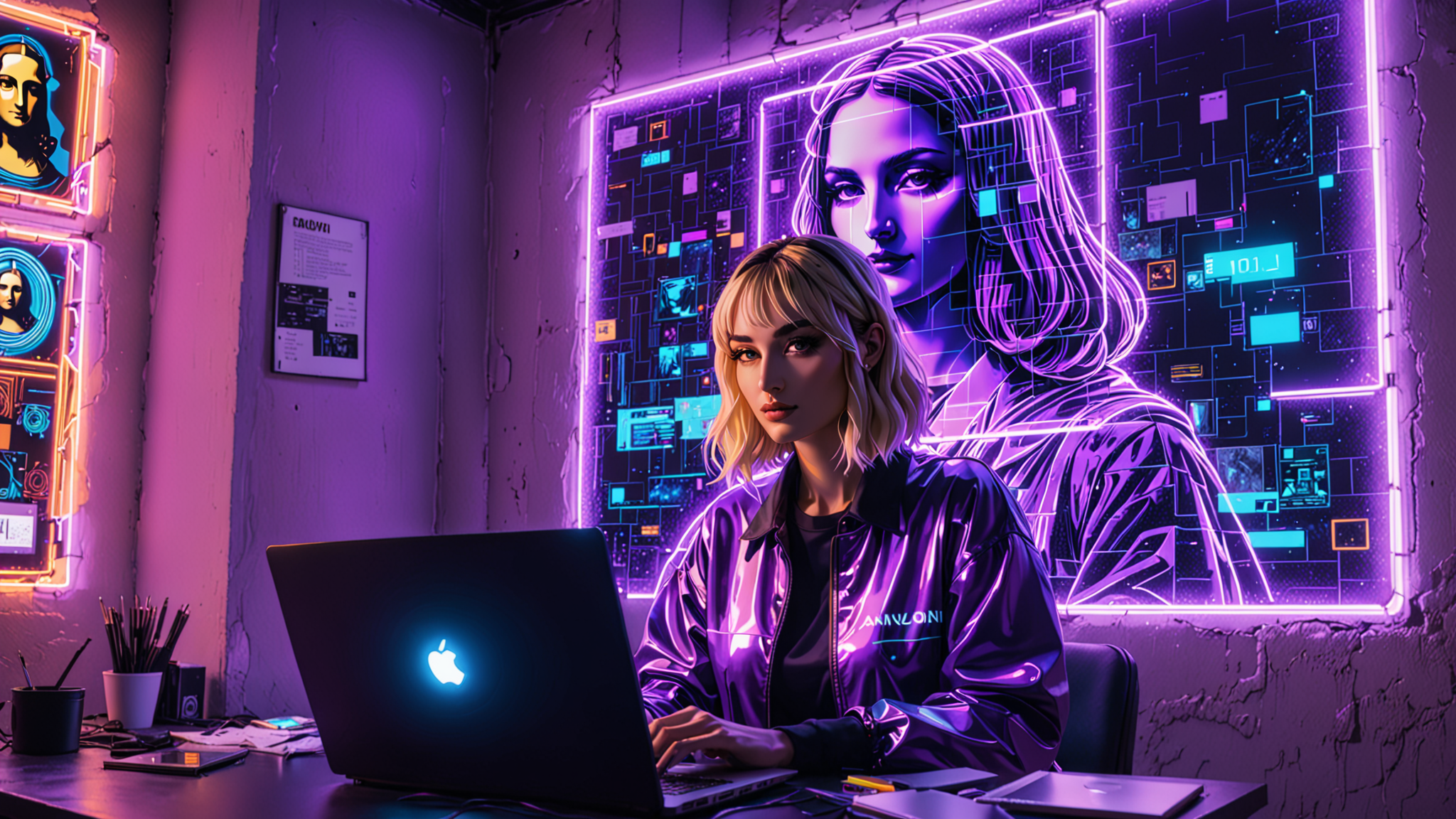 aesthetic wallpaper laptop bright fantasy AI... | BasedLabs