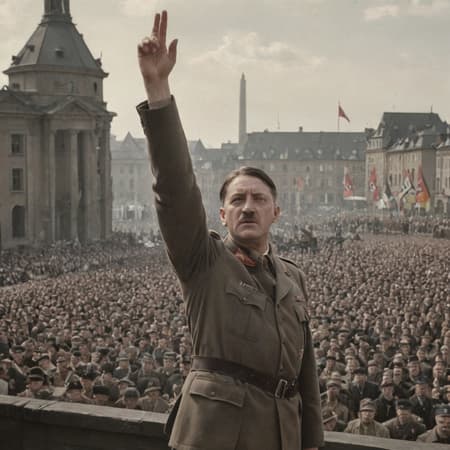 hitler abstract realistic colorful cinematic... | BasedLabs