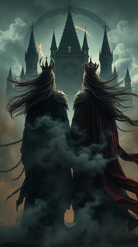 high contrast dark fantasy realistic... | BasedLabs