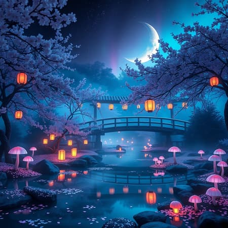 japanese garden cinematic AI Images | BasedLabs