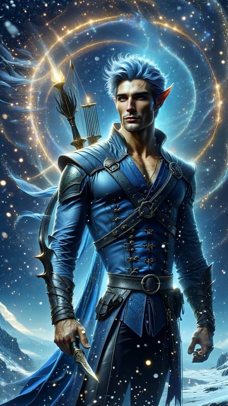 elf ears fantasy minimalist portrait AI Images | BasedLabs