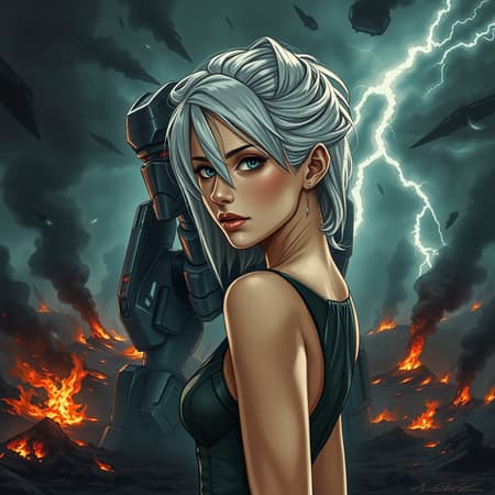 shower sci fi landscape AI Images | BasedLabs