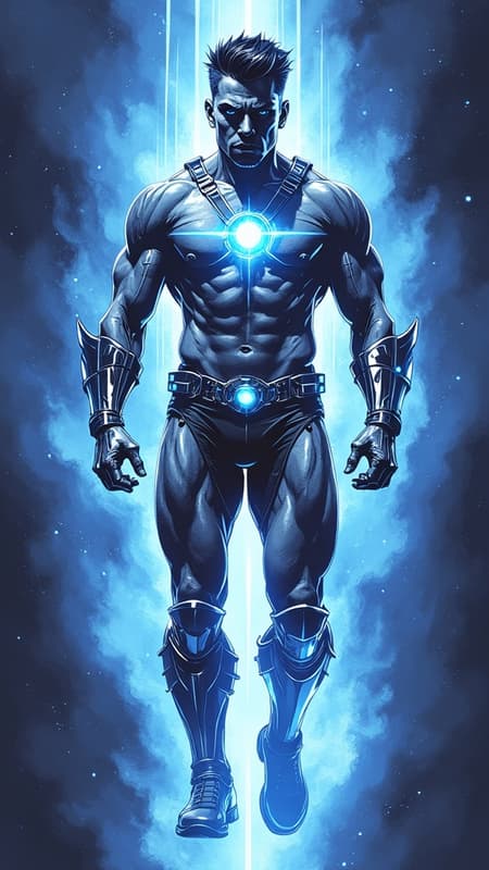 star on chest bright dark realistic AI Images | BasedLabs