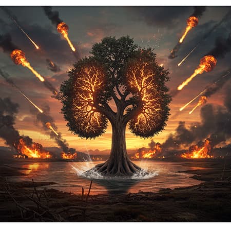 store dark realistic landscape bright dark... | BasedLabs